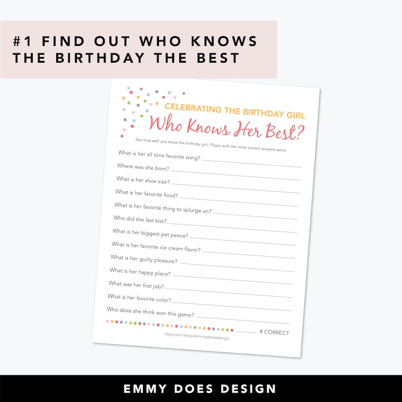 Adult Birthday Game Bundles, Virtual Birthday Games, Who Knows the ...