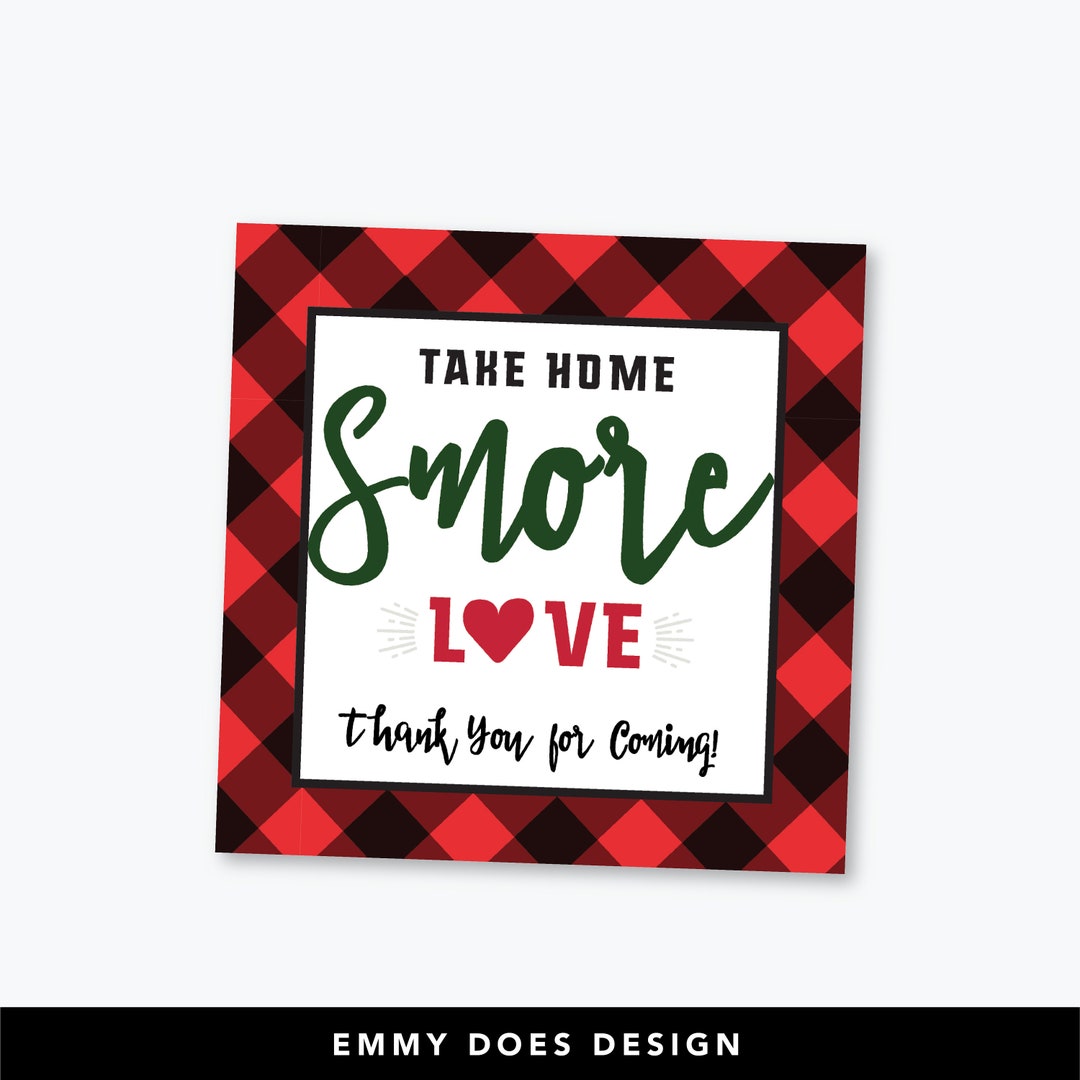 Valentine Party Favor Tag Smore Kit Take Home Smore Love V Day Instant ...