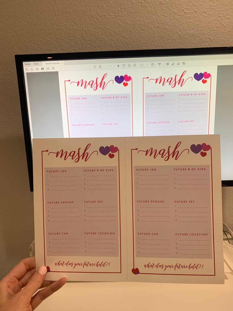 Valentine’s Day Games – MASH Game – Word Scramble – Galentine Party ...