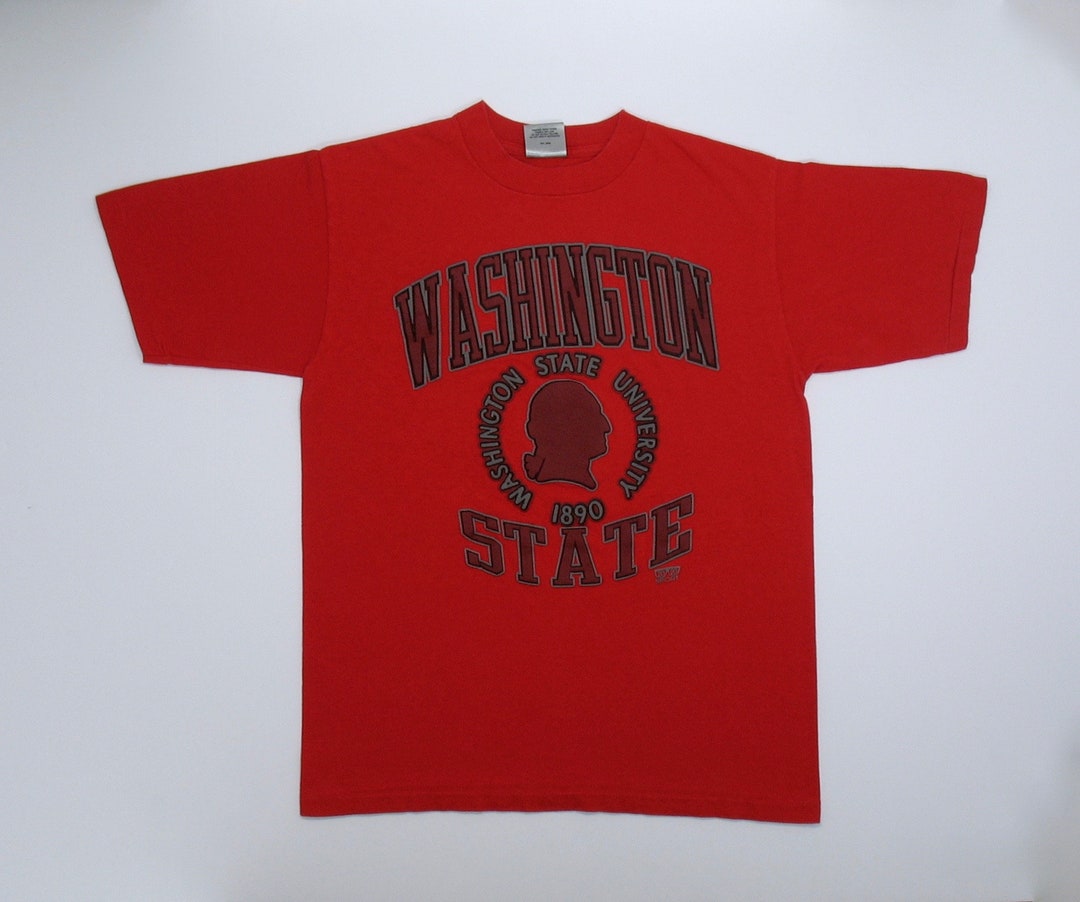 WSU Cougars T Shirt Medium Single Stitch Red Tee Vintage - Etsy