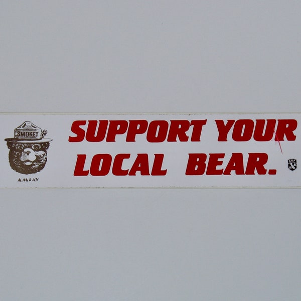 Smokey the Bear Bumper Sticker - Etsy