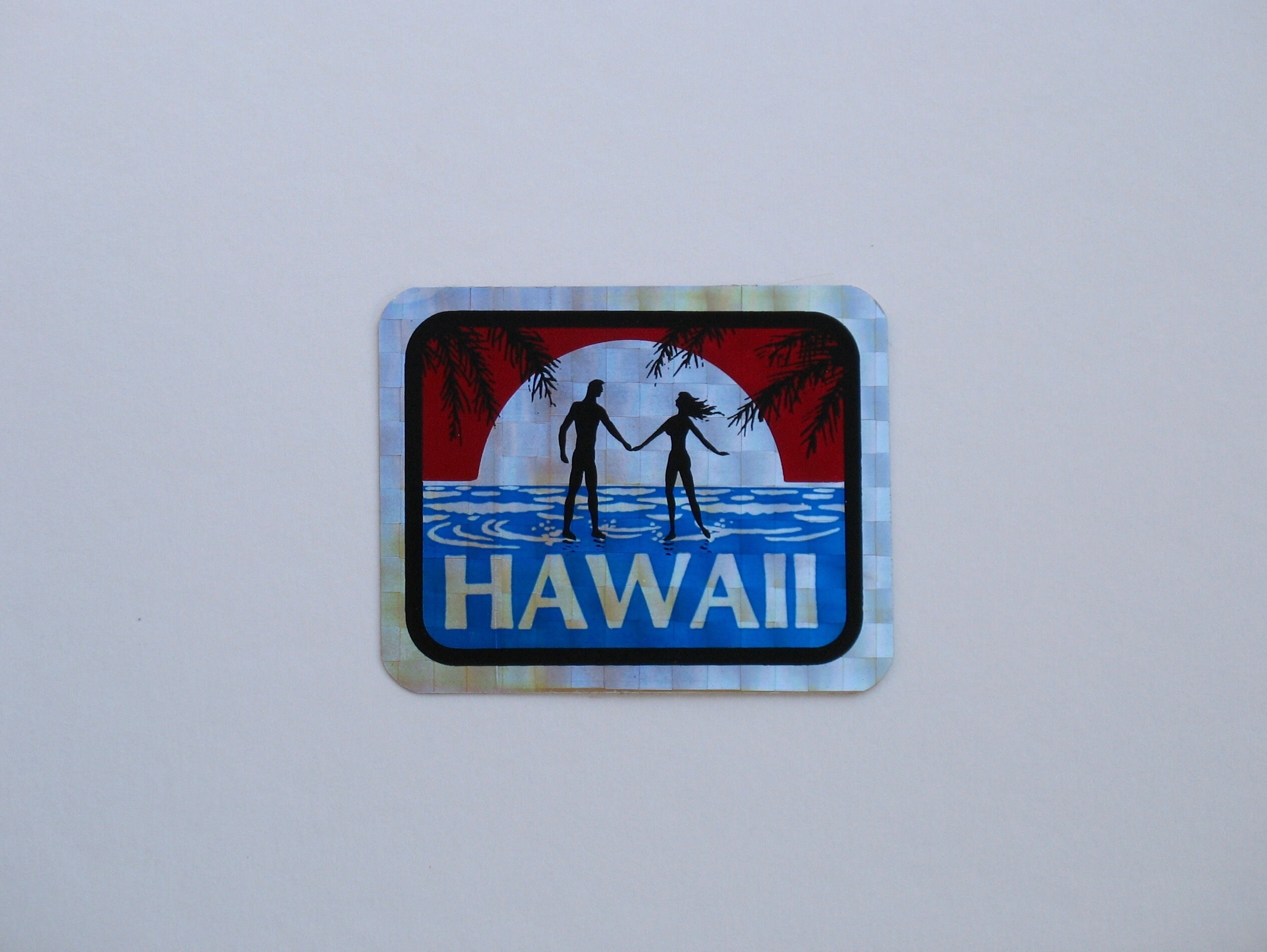 Vintage I Got Lei'd In Hawaii Prismatic Sticker Stickers, Labels & Tags ...
