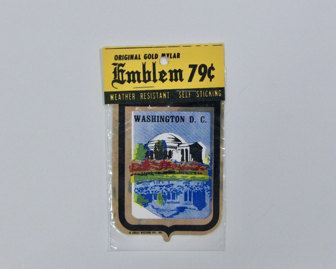 Washington DC Decal, US Capitol Building Sticker, Foil Emblem Camper ...