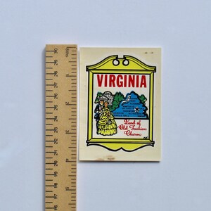 Virginia Decal, Water Slide Sticker, VA Camper Van, RV Travel, Tourist ...