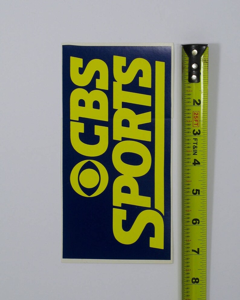 Vintage CBS Sports Bumper Sticker Decal television logo | Etsy