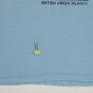 Tortola T Shirt, XS Blue Tee, Single Stitch, Sailboat Graphic ...