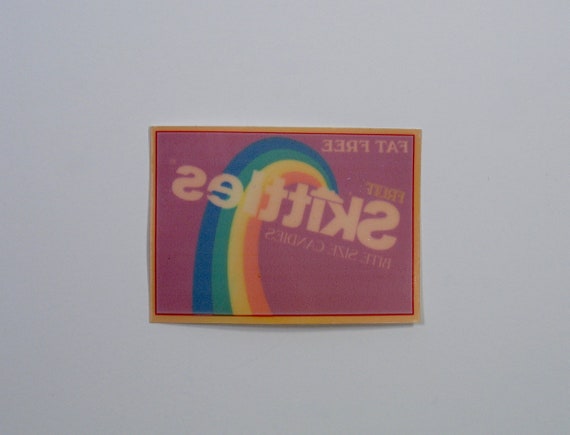 Skittles Sticker Static Cling Decal 80s Vintage Candy Logo - Etsy