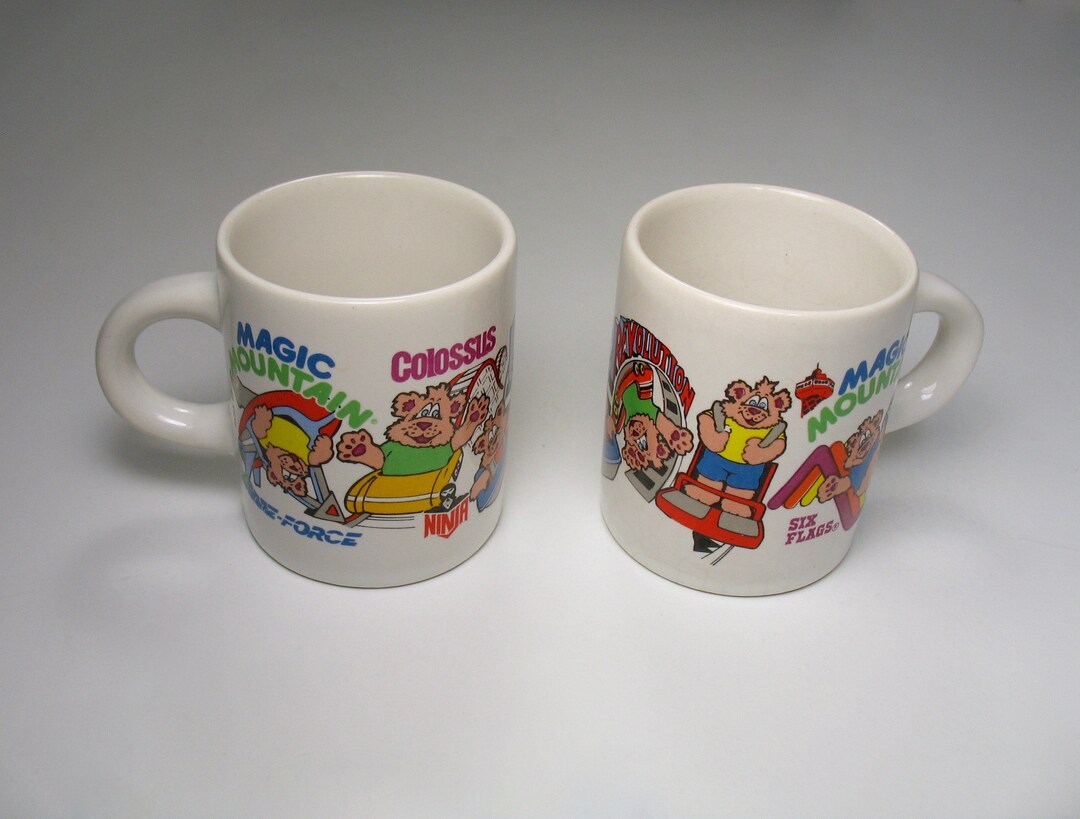 Magic Mountain Mini Mugs, Six Flags Cups, California Theme Park ...