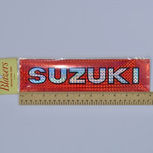 Suzuki Prism Decal, Orange Bumper Sticker, Motorcycle Racing, Biker ...
