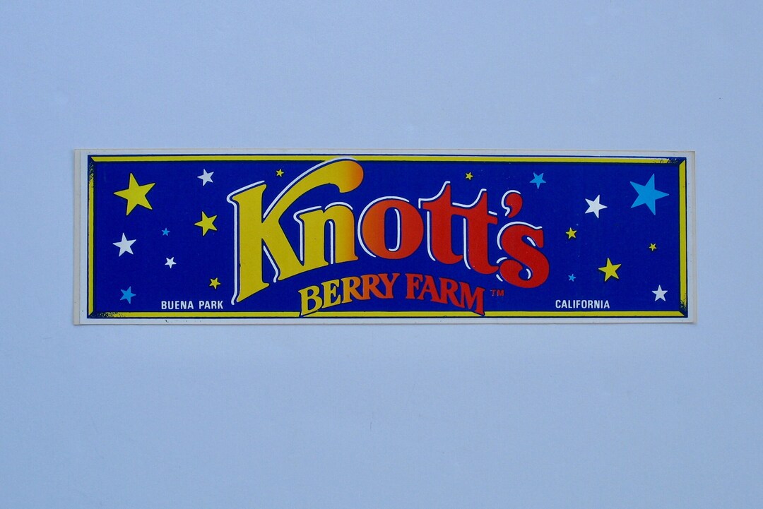 Knott's Berry Farm Bumper Sticker, California Decal, Blue Stars Theme ...