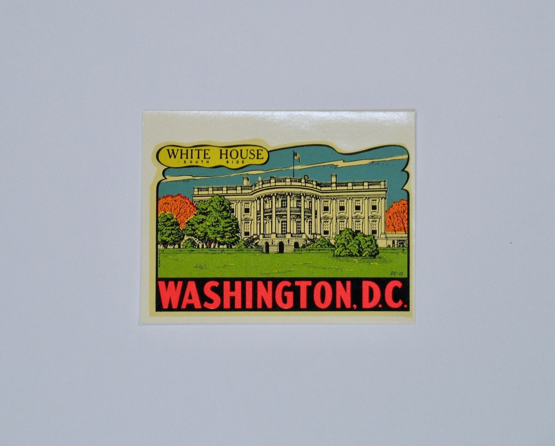 Washington DC Decal, White House Sticker, Water Slide, District ...