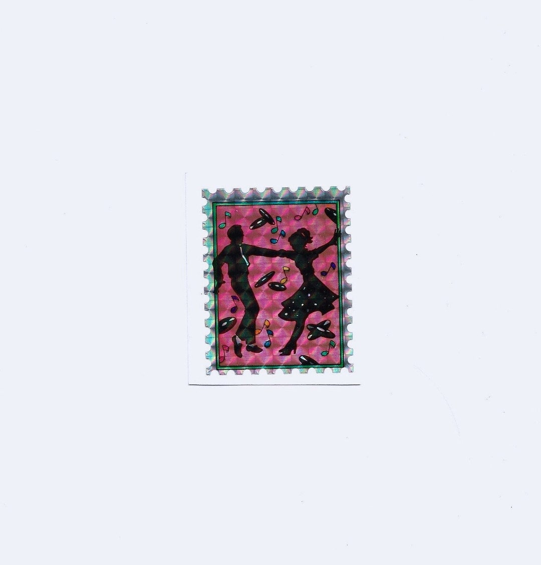 Dancing Prism Sticker, Pink Dancers Decal, Holographic Disco Music ...