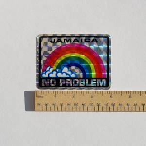 Jamaica No Problem, Prism Sticker, Rainbow Decal, Caribbean Islands ...