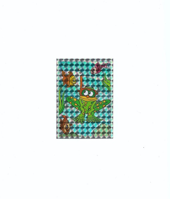 Frog Prism Sticker Vending Decal Fish Holographic Vintage - Etsy
