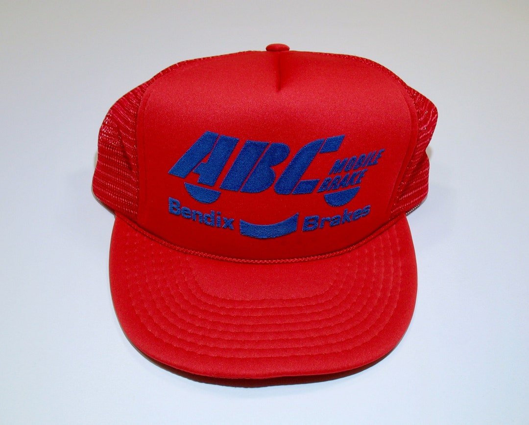 Bendix Brakes Snapback Cap, Red Blue Trucker Hat, Foam Mesh Adjustable ...