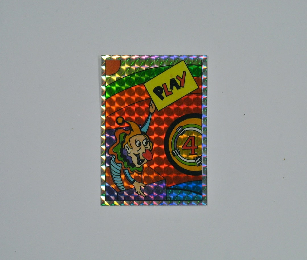 Jack in the Box, Prism Sticker, Clown Decal, Pinball Cartoon 80s Funny ...