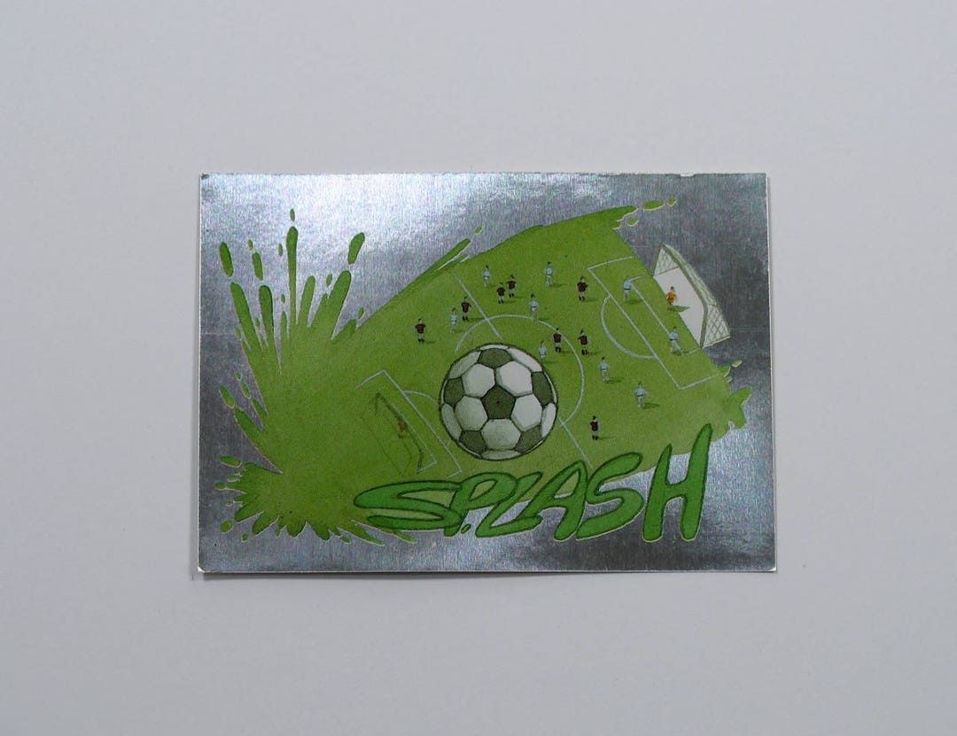 Soccer Sticker, Football Pitch Decal, Silver Green Foil, World Cup, Odd ...