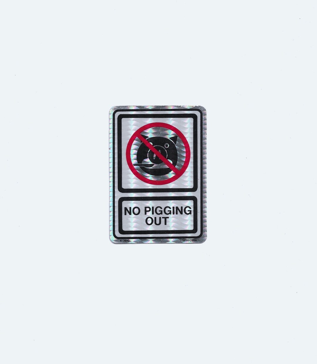 No Pigging Out, Pig Prism Sticker, Funny Animal Decal, Joke Warning ...