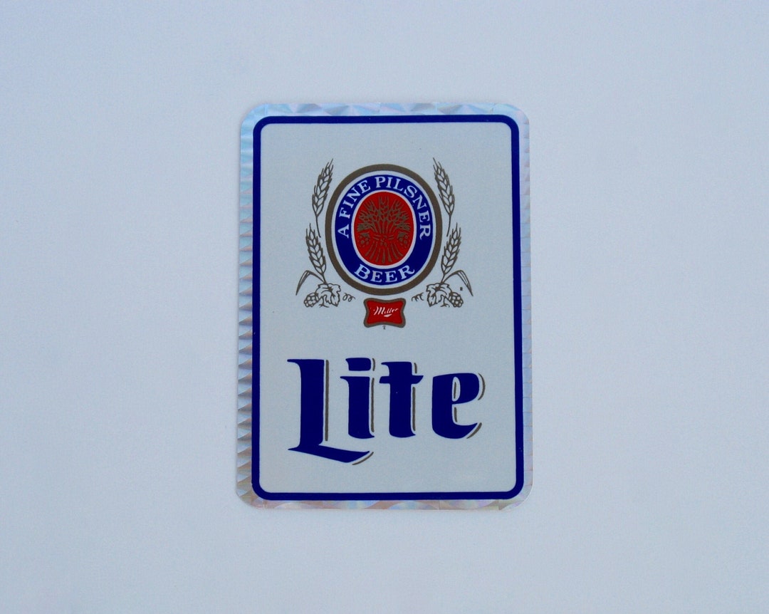 Miller Lite Prism Sticker, Beer Vending Decal, Drink Logo Light Bar ...