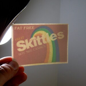 Skittles Sticker Static Cling Decal 80s Vintage Candy Logo Taste the ...