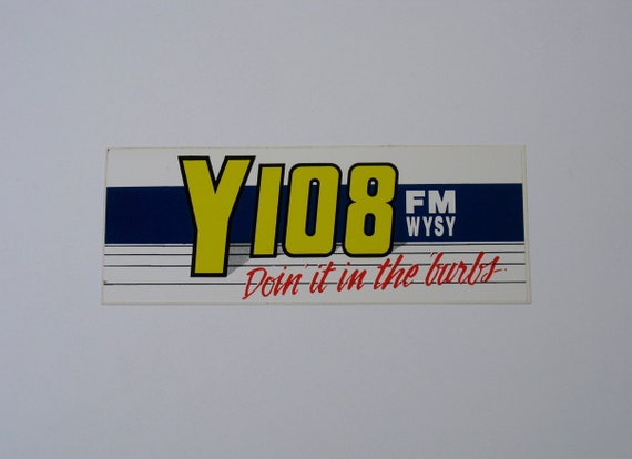 Y108 FM Sticker WYSY Radio Station Decal Vintage Chicago IL - Etsy