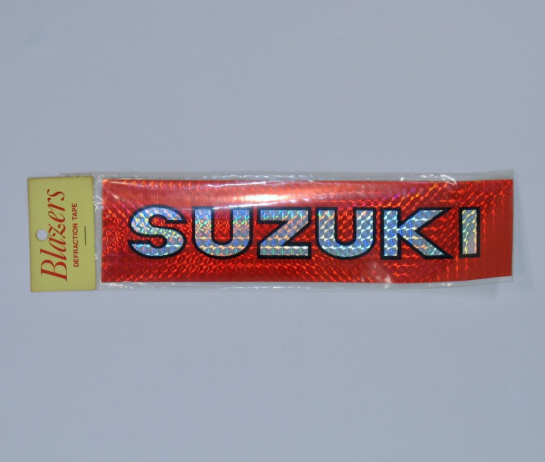 Suzuki Prism Decal, Orange Bumper Sticker, Motorcycle Racing, Biker ...