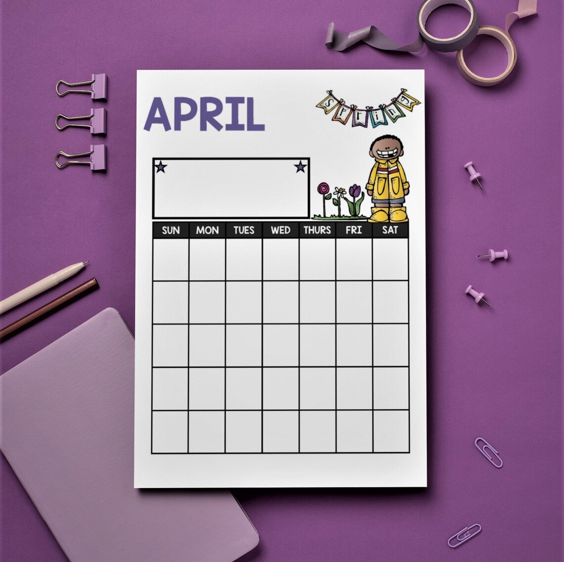 Editable School Calendars & Newsletters: an ENTIRE Year of Themed ...