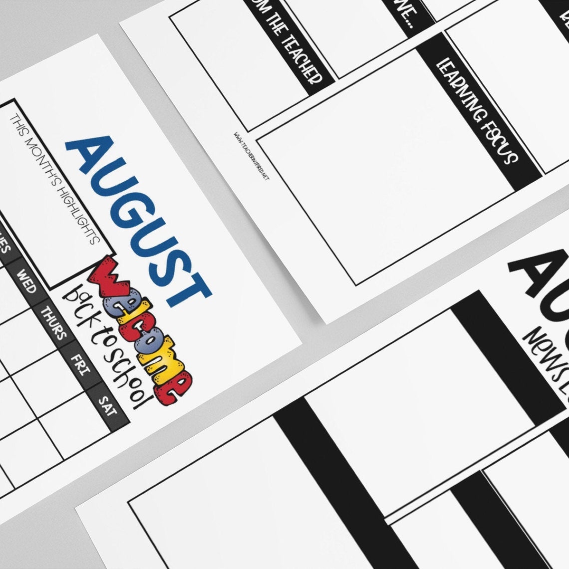 Editable School Calendars & Newsletters: an ENTIRE Year of Themed ...