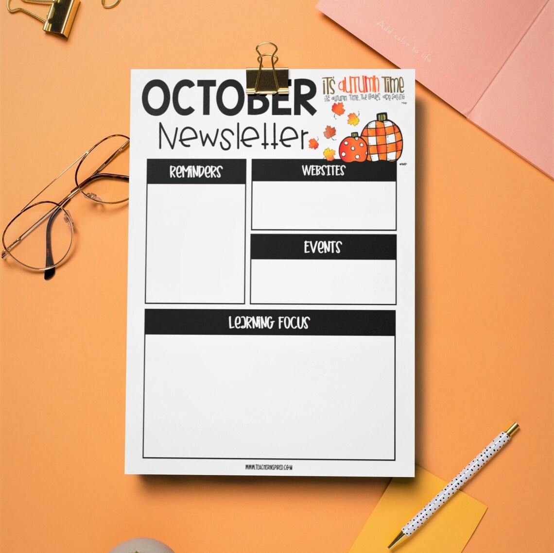 Editable School Calendars & Newsletters: an ENTIRE Year of Themed ...