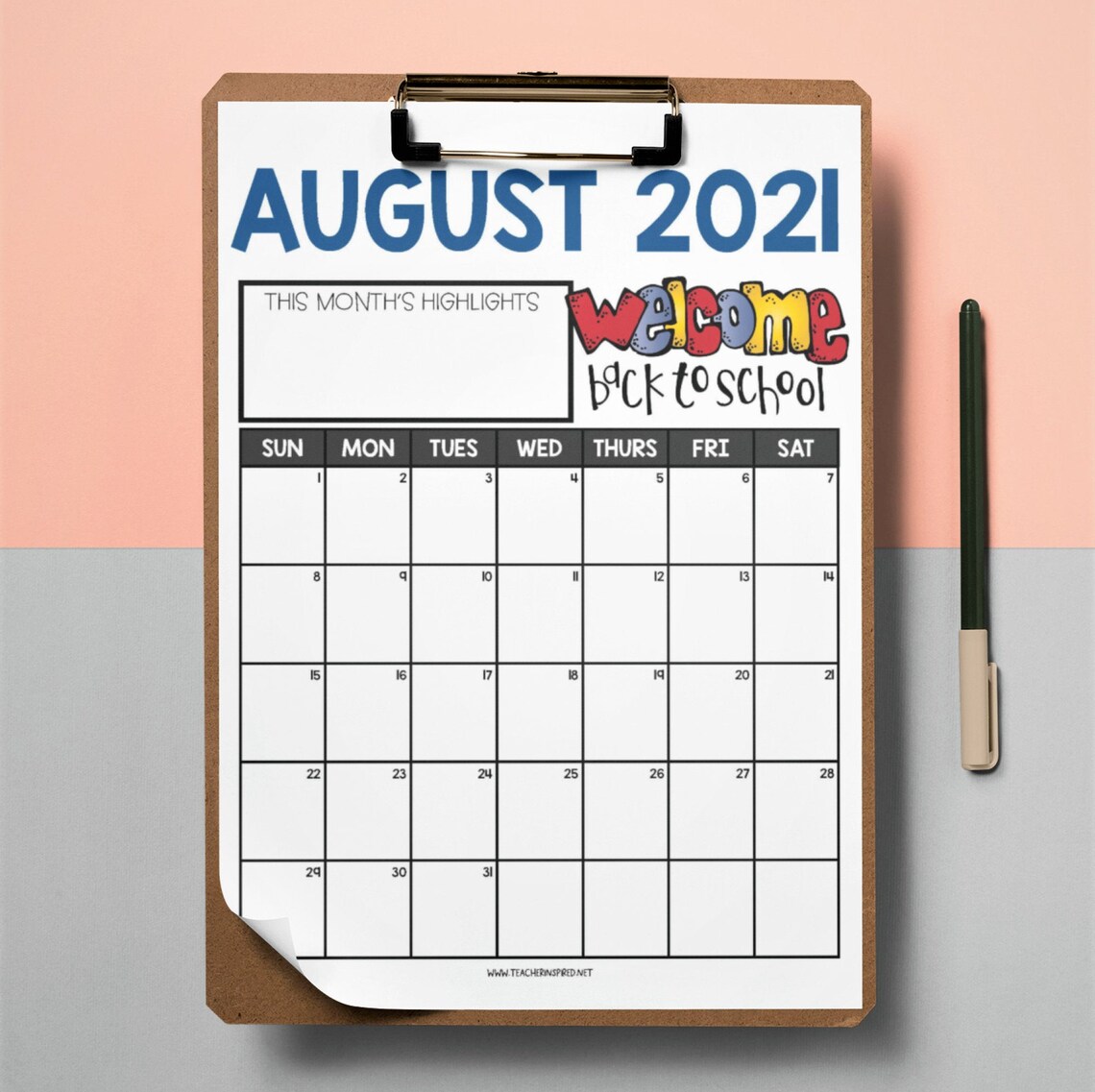 Editable School Calendars & Newsletters: an ENTIRE Year of Themed ...