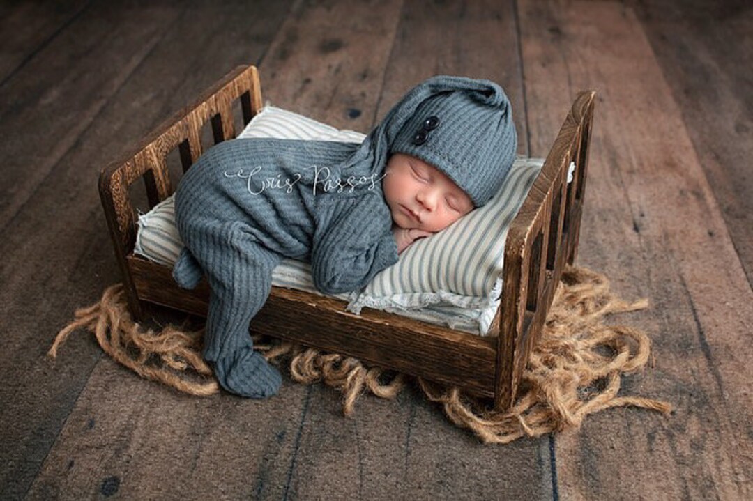 Newborn Boy Romper- "charlie" Blue Footed Romper. Newborn Boy Photo ...