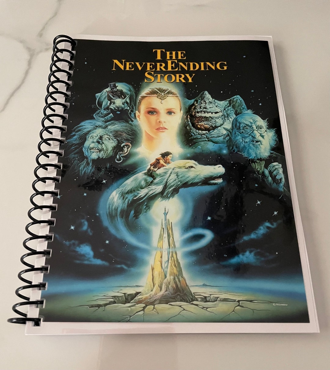 The Neverending Story 80s Movie DVD Upcycled Spiral Bound Notebook ...