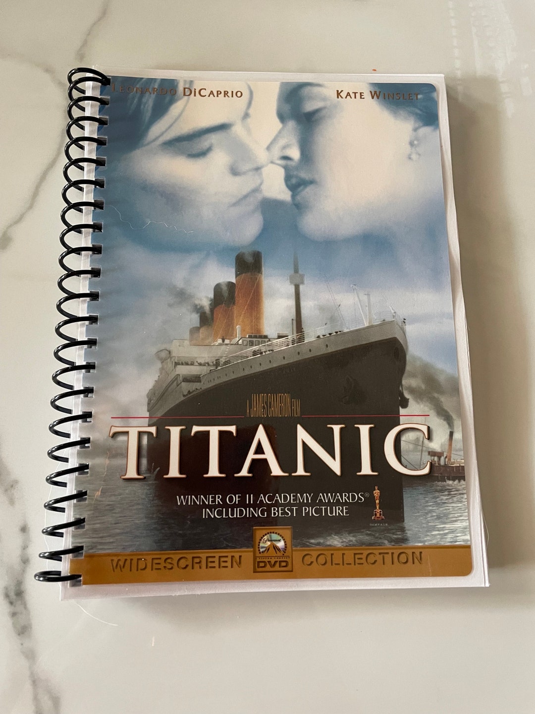 Titanic Movie DVD Upcycled Spiral Bound Notebook Journal Vintage ...