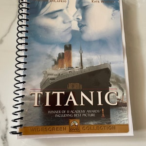 Titanic Movie DVD Upcycled Spiral Bound Notebook Journal Vintage ...