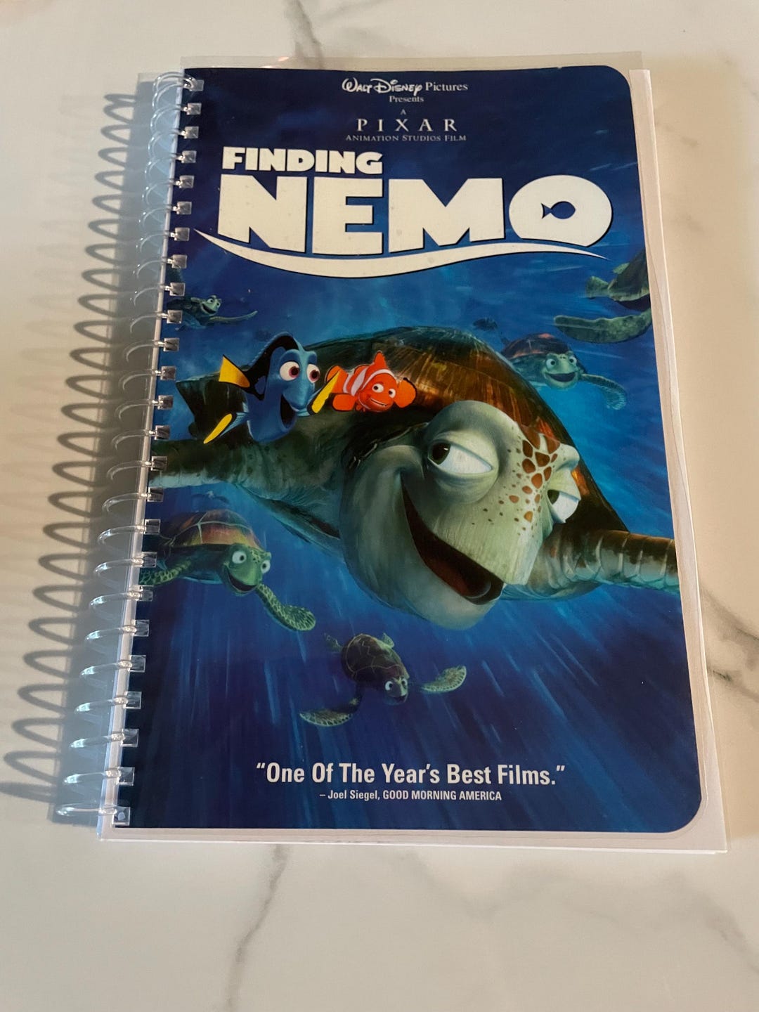 Disney Finding Nemo 2001 Movie VHS Upcycled Spiral Bound Notebook ...