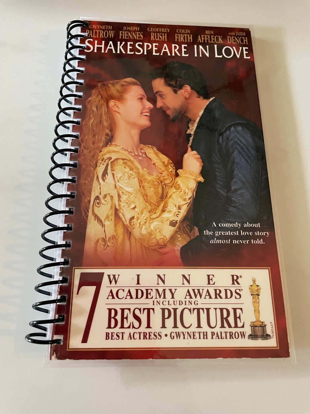 Shakespeare in Love Movie VHS Upcycled Spiral Bound Notebook Vintage ...