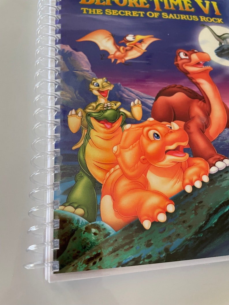 The Land Before Time VI the Secret of Saurus Rock VHS Upcycled Spiral ...