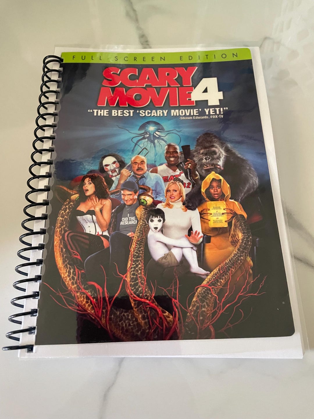 Scary Movie 4 Movie DVD Upcycled Spiral Bound Notebook Journal Notepad ...