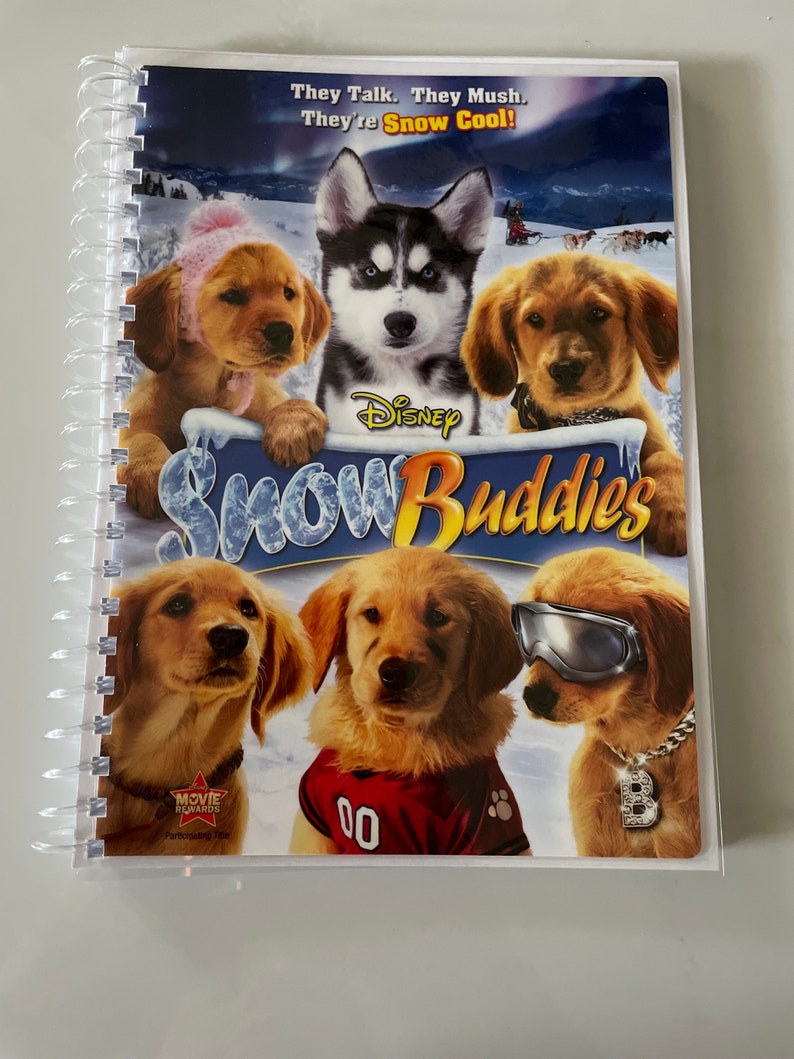 Disneys Snow Buddies Movie DVD Upcycled Spiral Bound Notebook Notepad ...