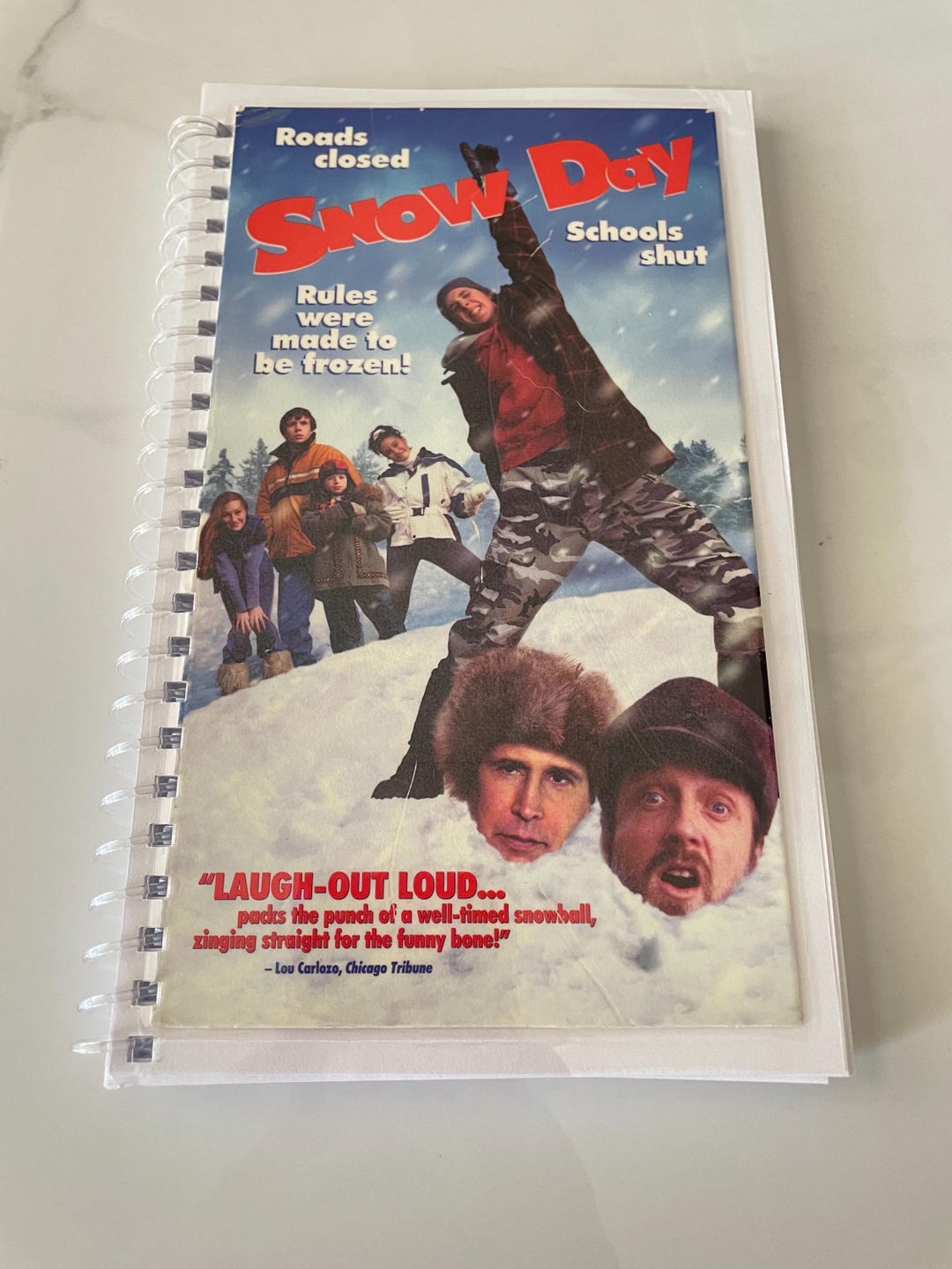 Nickelodeon Snow Day Movie 90s VHS Video Upcycled Spiral Bound Notebook ...