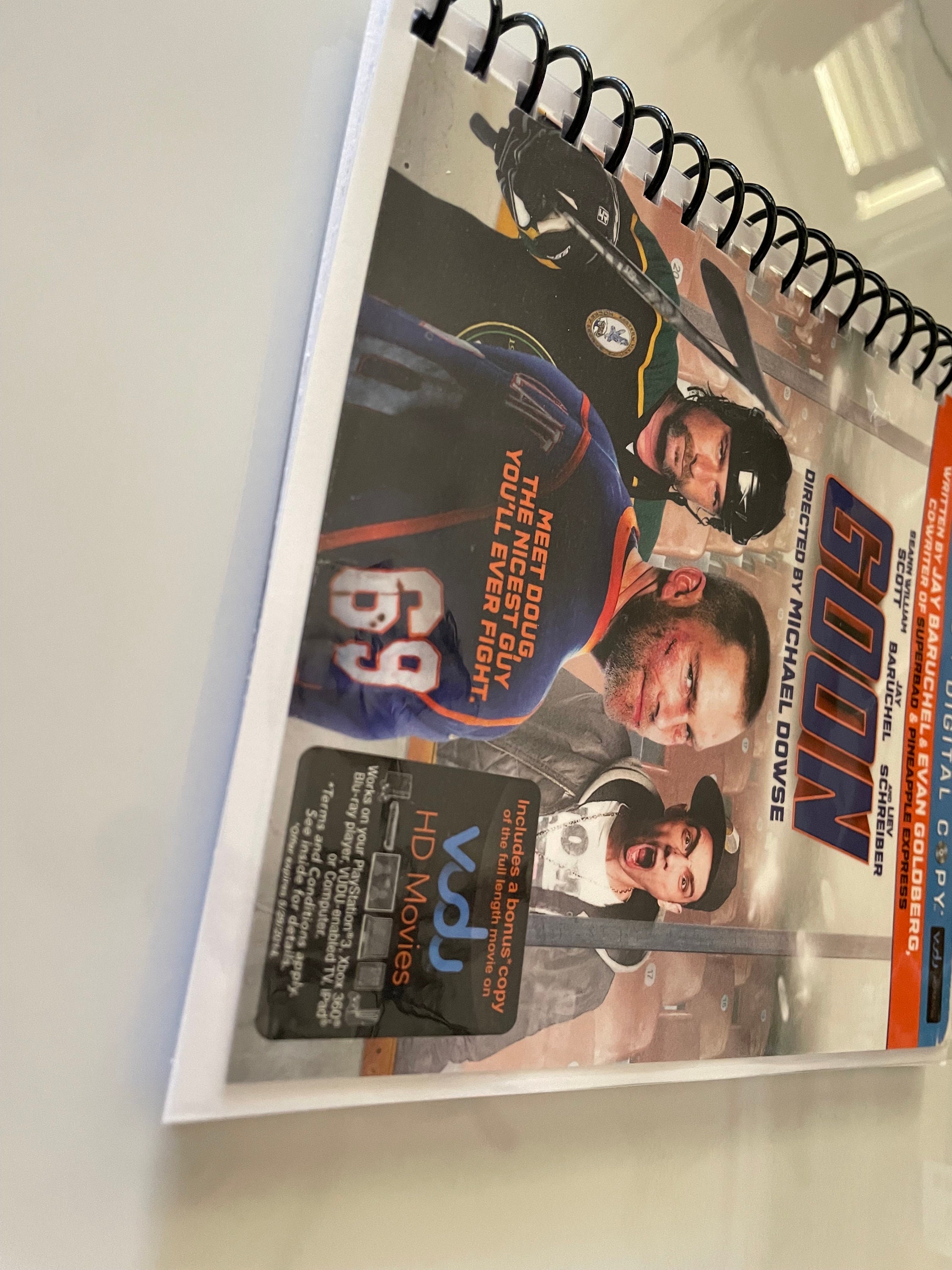 Goon Movie Blu Ray DVD Upcycled Spiral Bound Notebook Journal Vintage ...