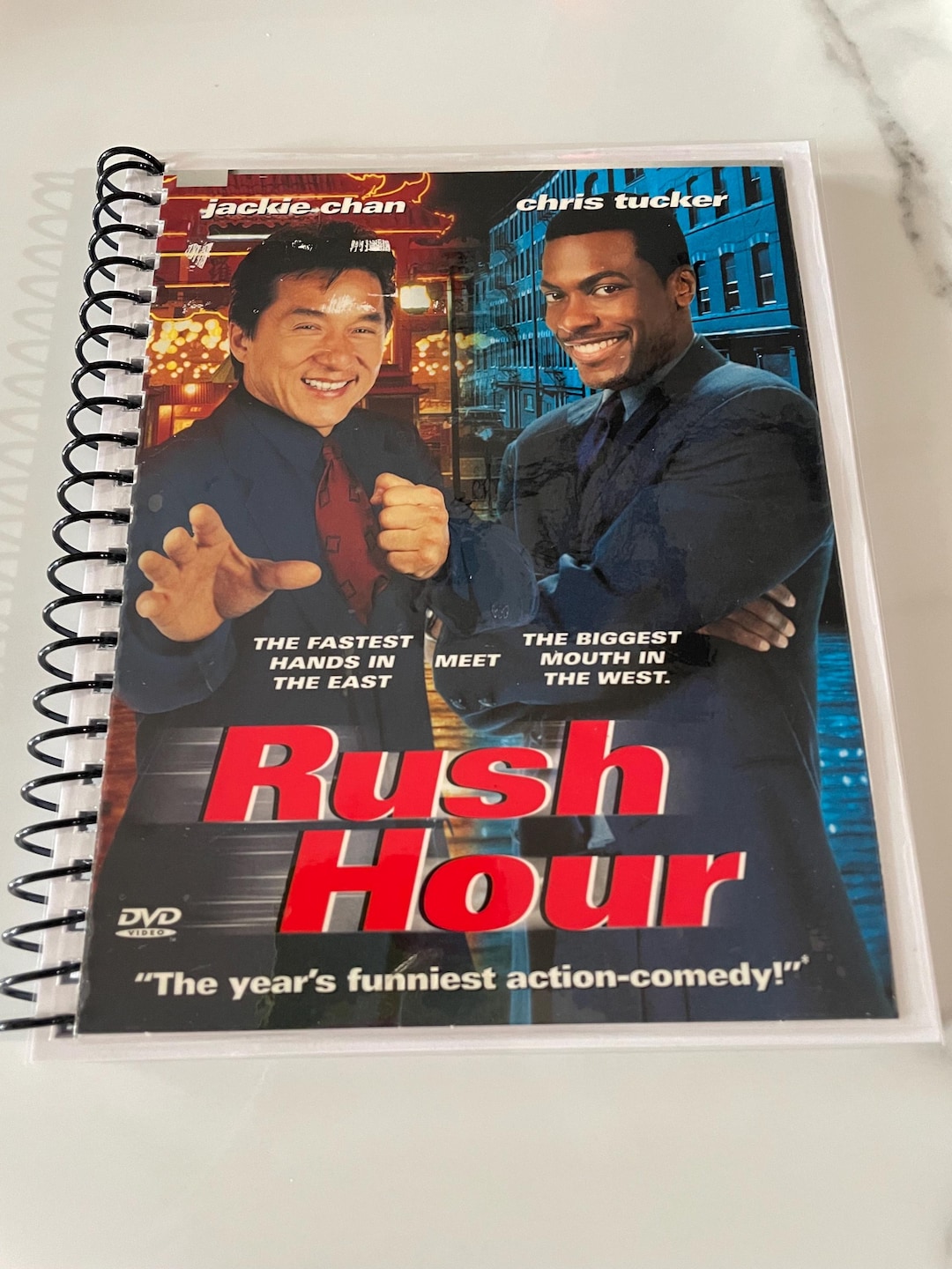 Rush Hour Movie DVD Upcycled Spiral Bound Notebook Journal Notepad ...