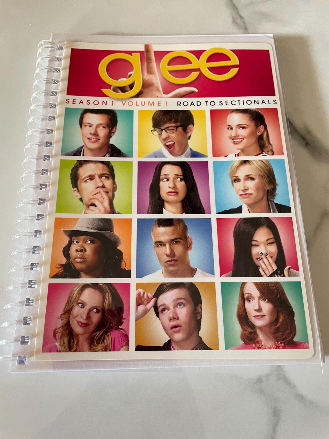 Glee Season One DVD Upcycled Spiral Bound Notebook Journal Vintage TV ...