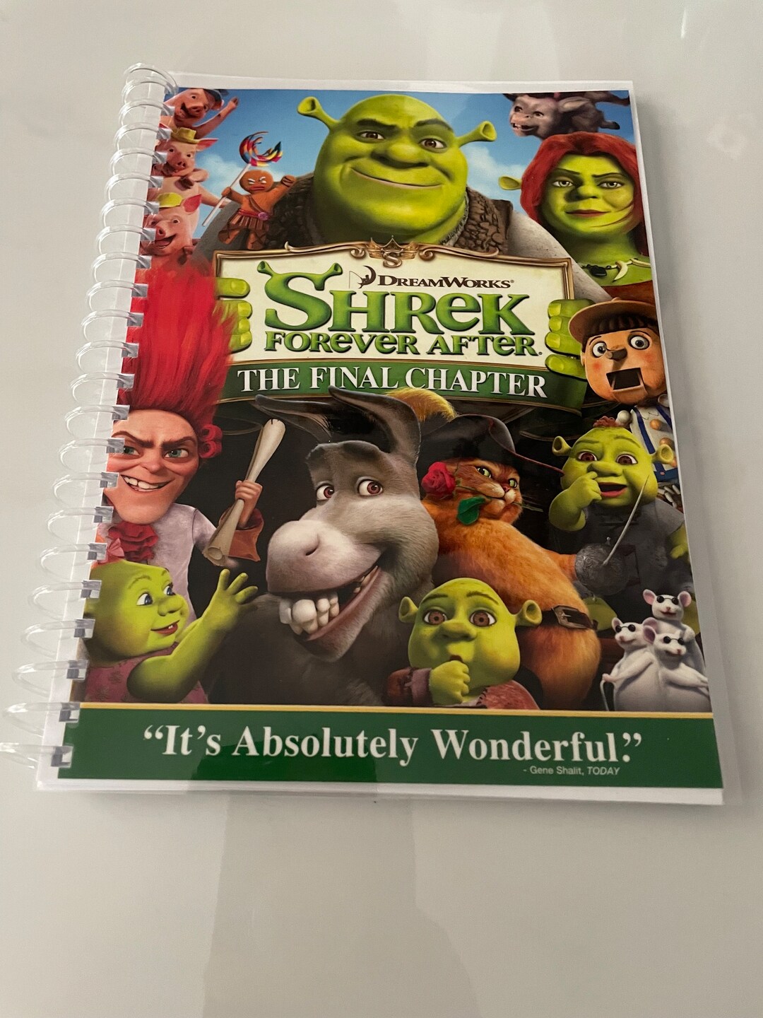 Shrek Forever After Movie 2010 DVD Upcycled Spiral Bound Notebook ...