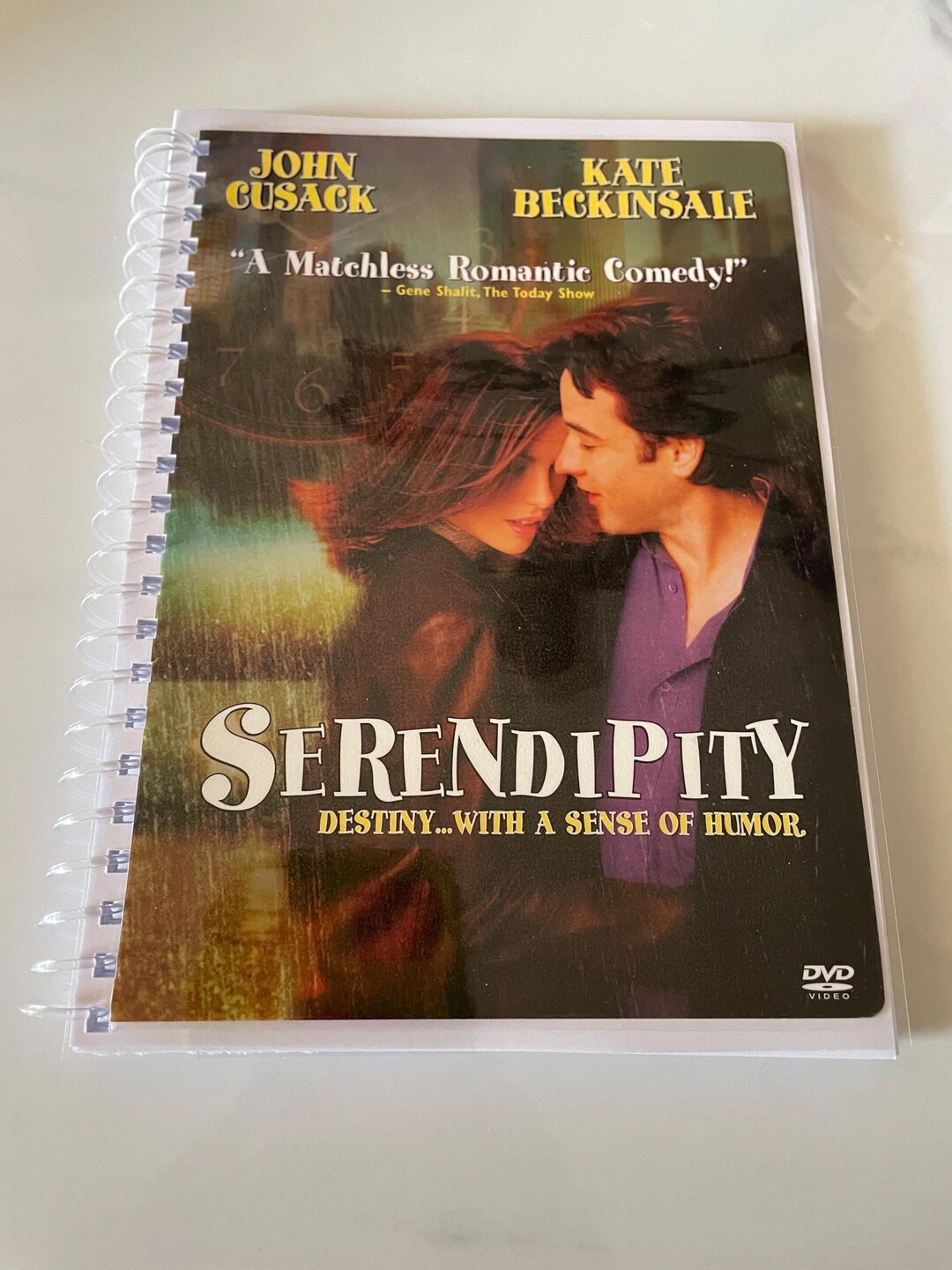 Serendipity Movie DVD Upcycled Spiral Bound Notebook Journal Vintage John Cusack Kate Beckinsale ...