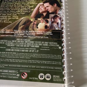 A Walk to Remember Movie DVD Upcycled Spiral Bound Notebook Journal Notepad Vintage Nostalgia ...