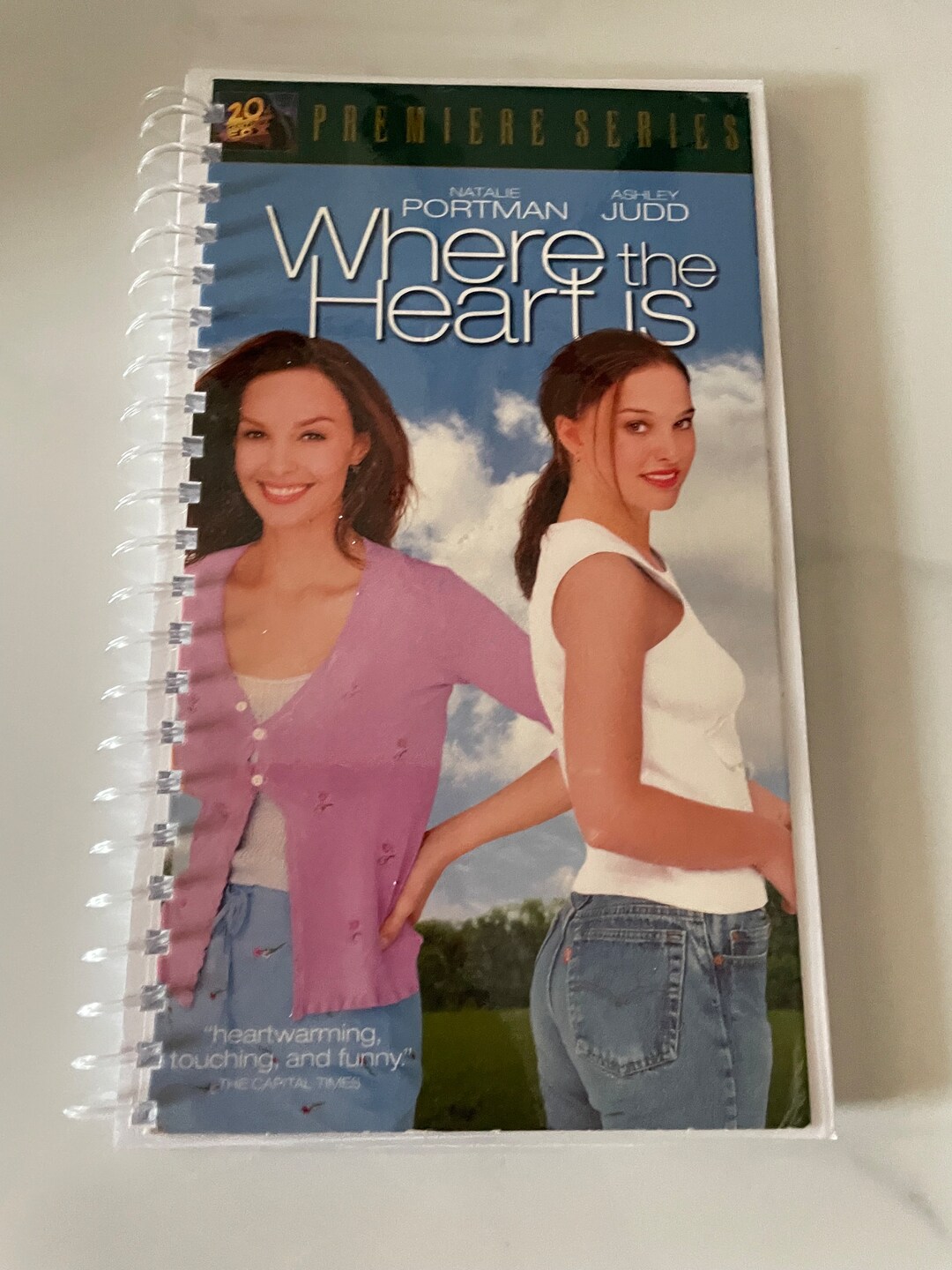 Where the Heart is Movie VHS Upcycled Spiral Bound Notebook Journal Vintage Gift Ideas Natalie ...