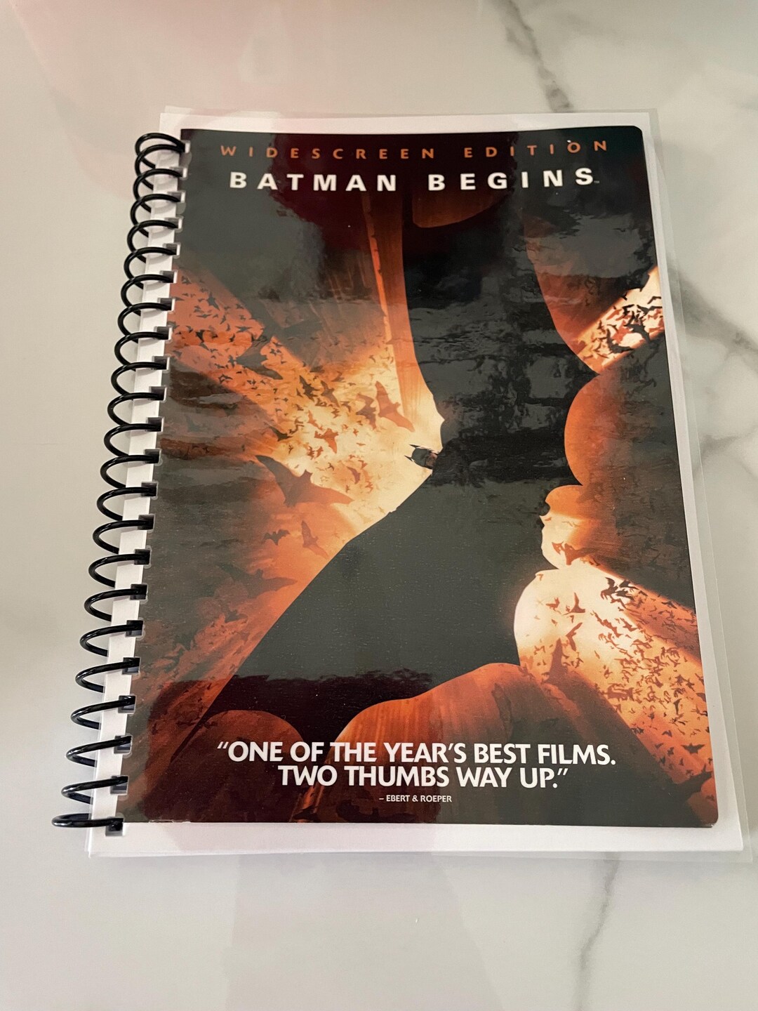 Batman Begins Movie DVD Upcycled Spiral Bound Notebook Notepad Journal ...