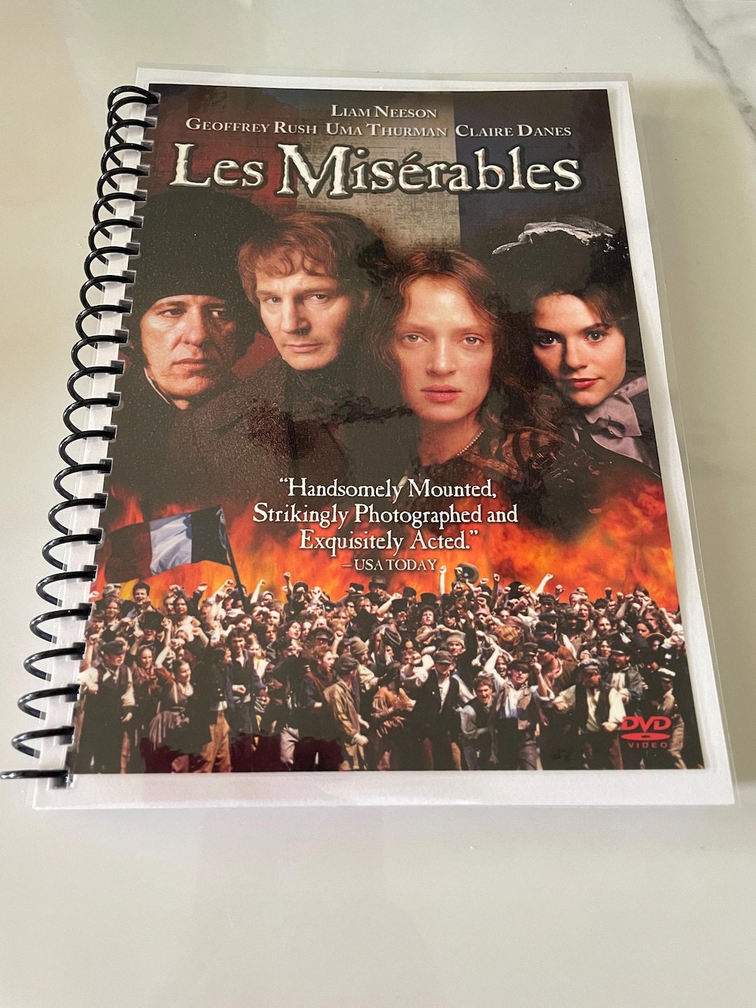 Les Miserables Musical Movie Collection DVD Upcycled Spiral Bound ...