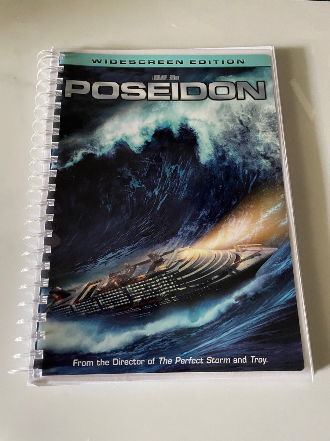 Poseidon Movie 2006 DVD Upcycled Spiral Bound Notebook Journal Notepad ...